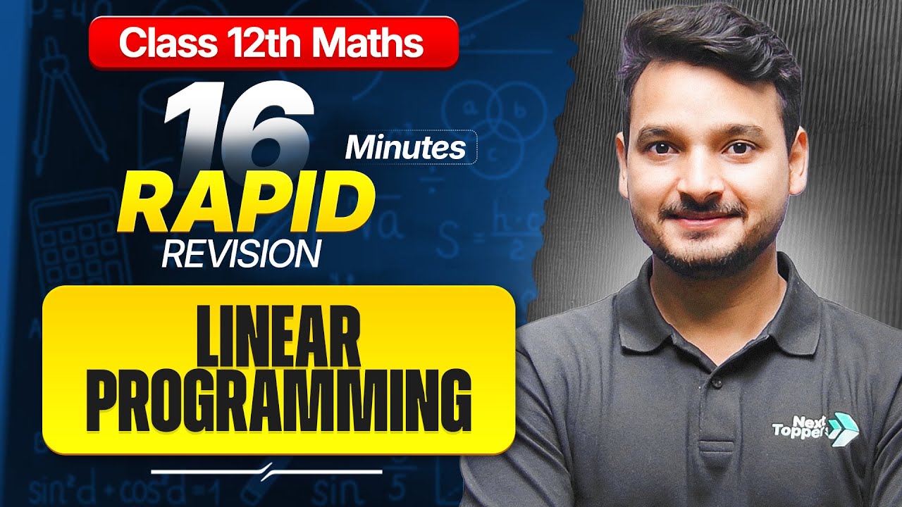 Linear Programming Problem (LPP) Class 12 RAPID REVISION | 12th Maths Chapter-12 One Shot