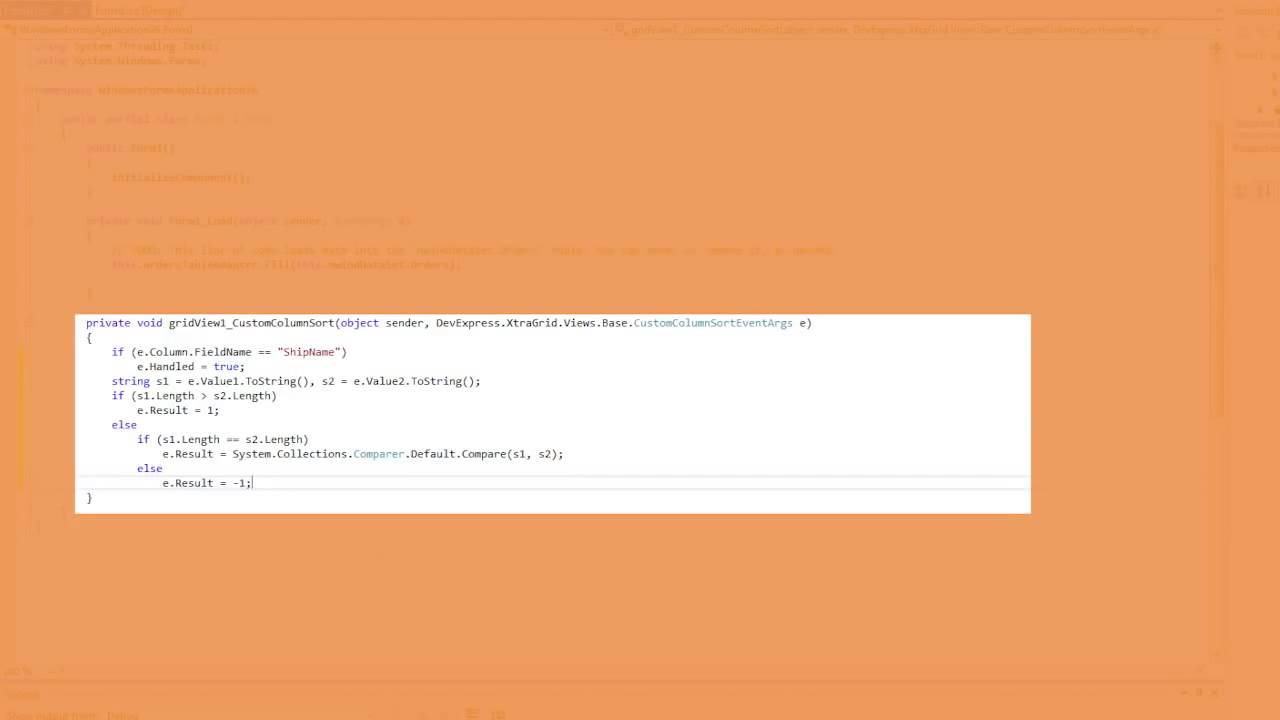 WinForms Data Grid  Custom Sorting Rules