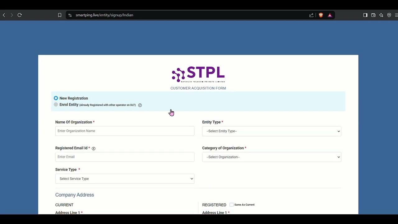Step-by-Step Guide: DLT Registration with SmartPing