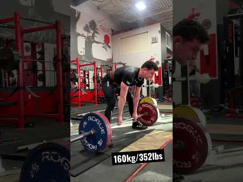 160kg/352lbs for 4 reps Paused Deadlift