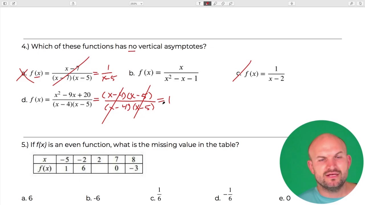 1.) Functions Quiz #1