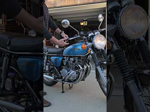 1972 cb500 four Honda kick start VS electric start