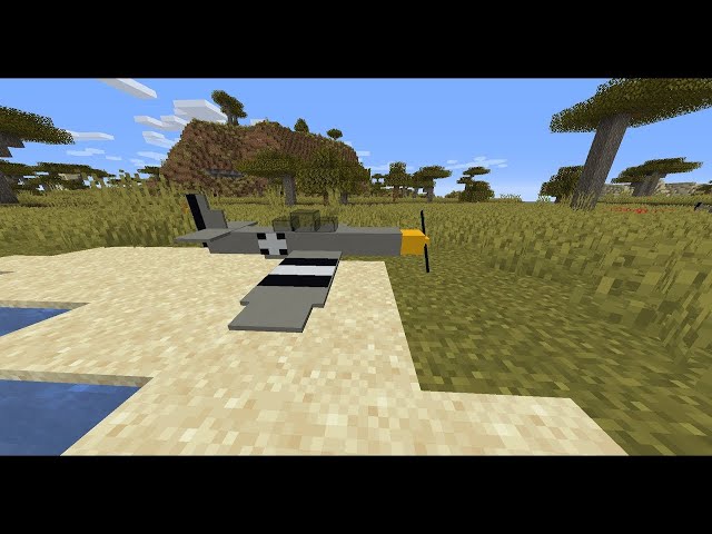 planes, guns and motorbikes in vanilla Minecraft Texture Pack
