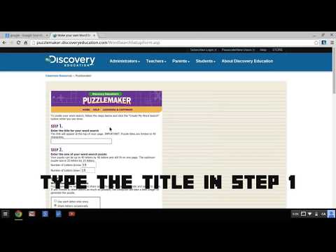 How to make a free Word Search using Discovery Puzzlemaker