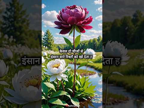 केवल दो चीजों से इंसान सारे रिश्तों को खो देते हैं। #motivationalquotes #lifelessons #shayari