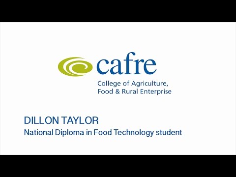 Dillon Taylor National Diploma in Food Technology CAFRE, Loughry Campus