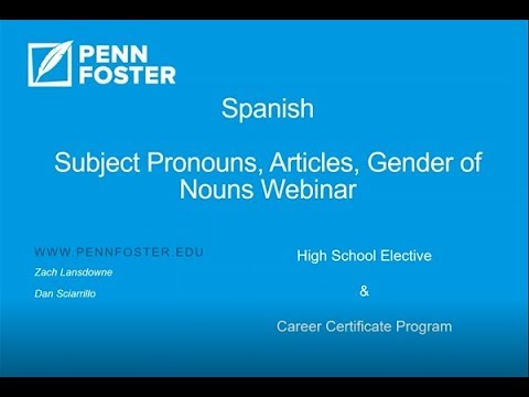 Spanish- Articles, Nouns, & Pronouns