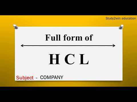 HCL ka full form | Full form of in English | Subject - COMPANY
