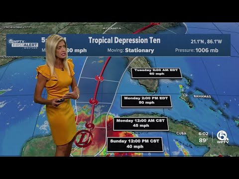 Tracking Tropical Depression 10