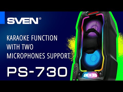 SVEN PS-730 — a speaker with dynamic RGB backlighting and Bluetooth.