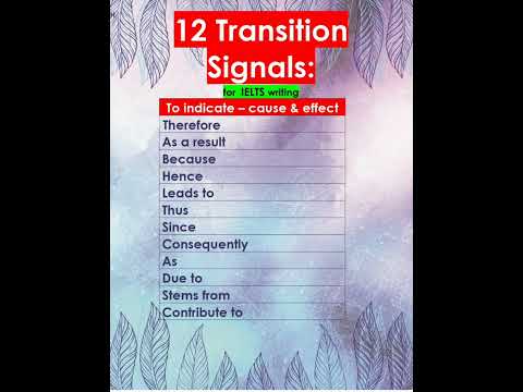 Cause & Effect - 12 Transition signals # shorts #IELTS Booster by Brainbow