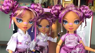 LILA YAMAMOTO + VARIANT OVERVIEW | brand new Rainbow High Series 4 Violet doll review + unboxing