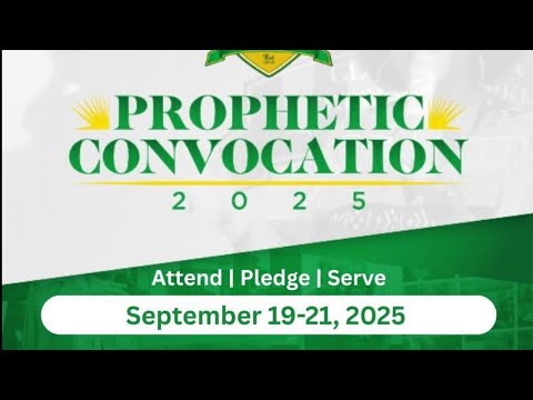 Prophetic Convocation is September 19 - 21st - Save The Date!