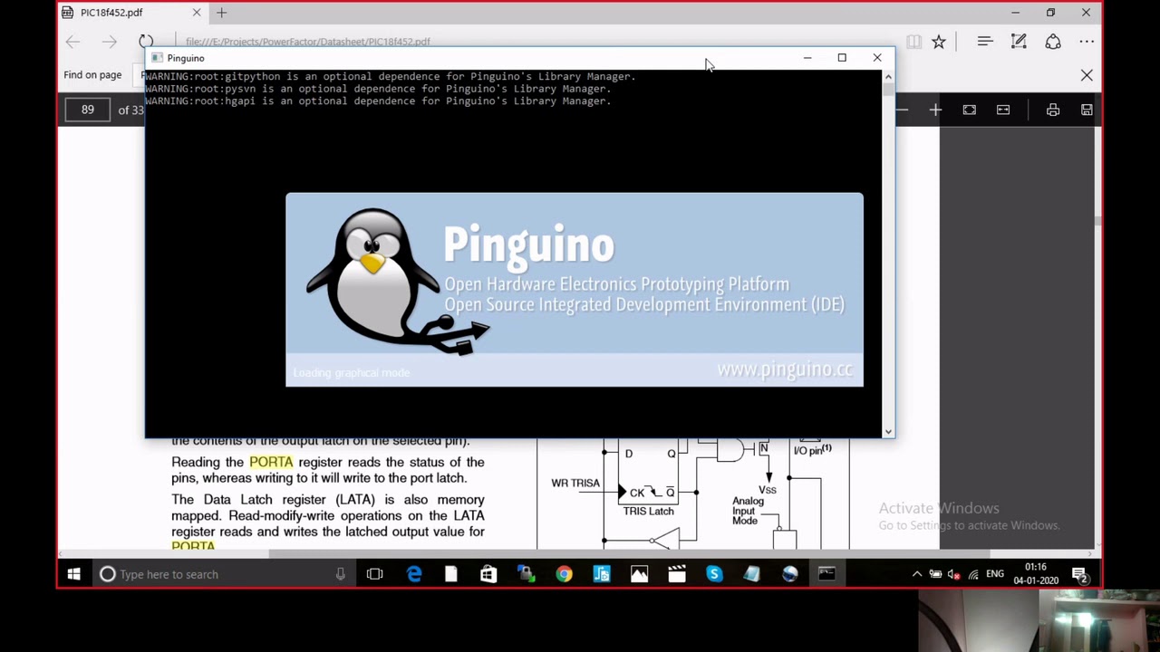 Led blink-PIC18F4550-Pinguino