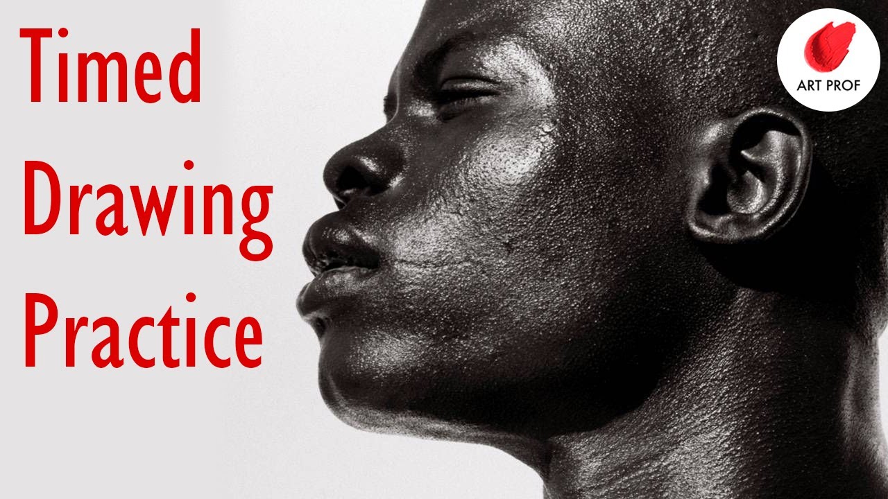 Daily Life Drawing session: Timed Portrait Reference,  2-10 min. Poses