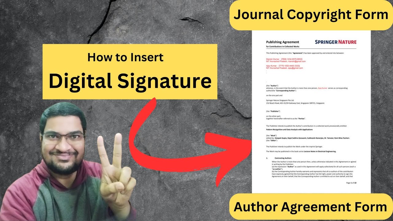 How to Insert Signature in PDF (Journal Copyright Form or Author Agreement Form)