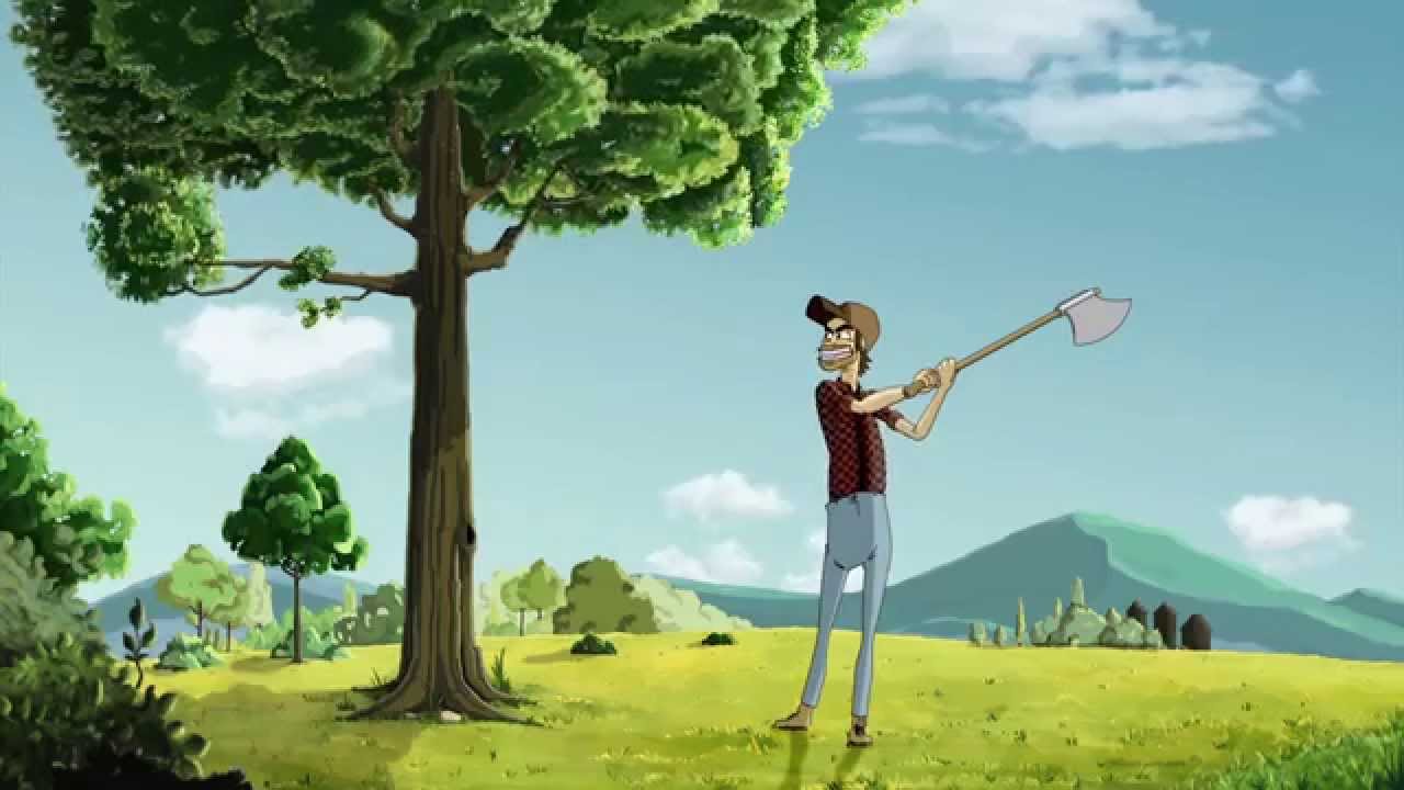 2D animation Trailer - 5 ways to cut a tree