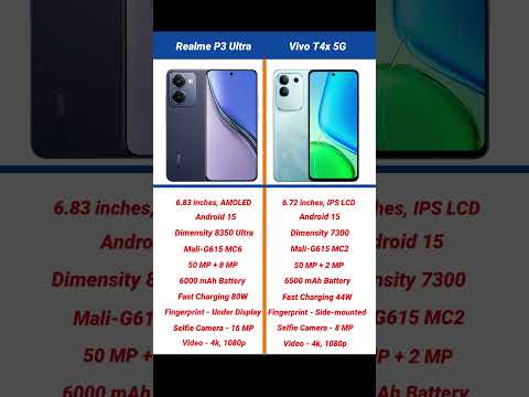 Realme P3 Ultra vs Vivo T4x 5G Comparison #shorts #short #realmep3ultra #vivot4x5g