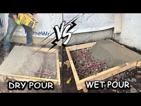 Pouring a DRY vs WET Concrete Slab /// Cutting Them Open AFTER 90 days!! ///Home RENO Ep. 6