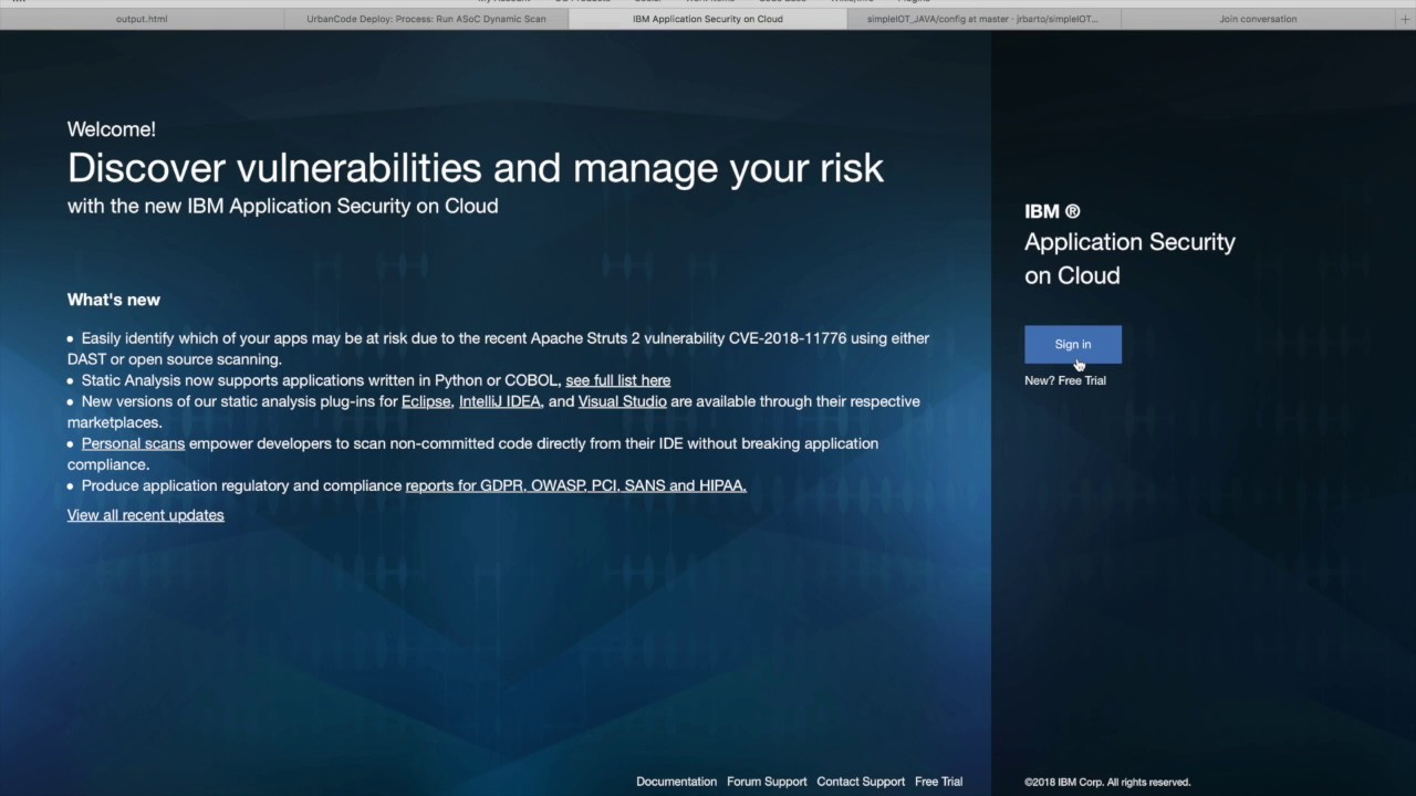 Process steps for Security on Cloud plug-in
