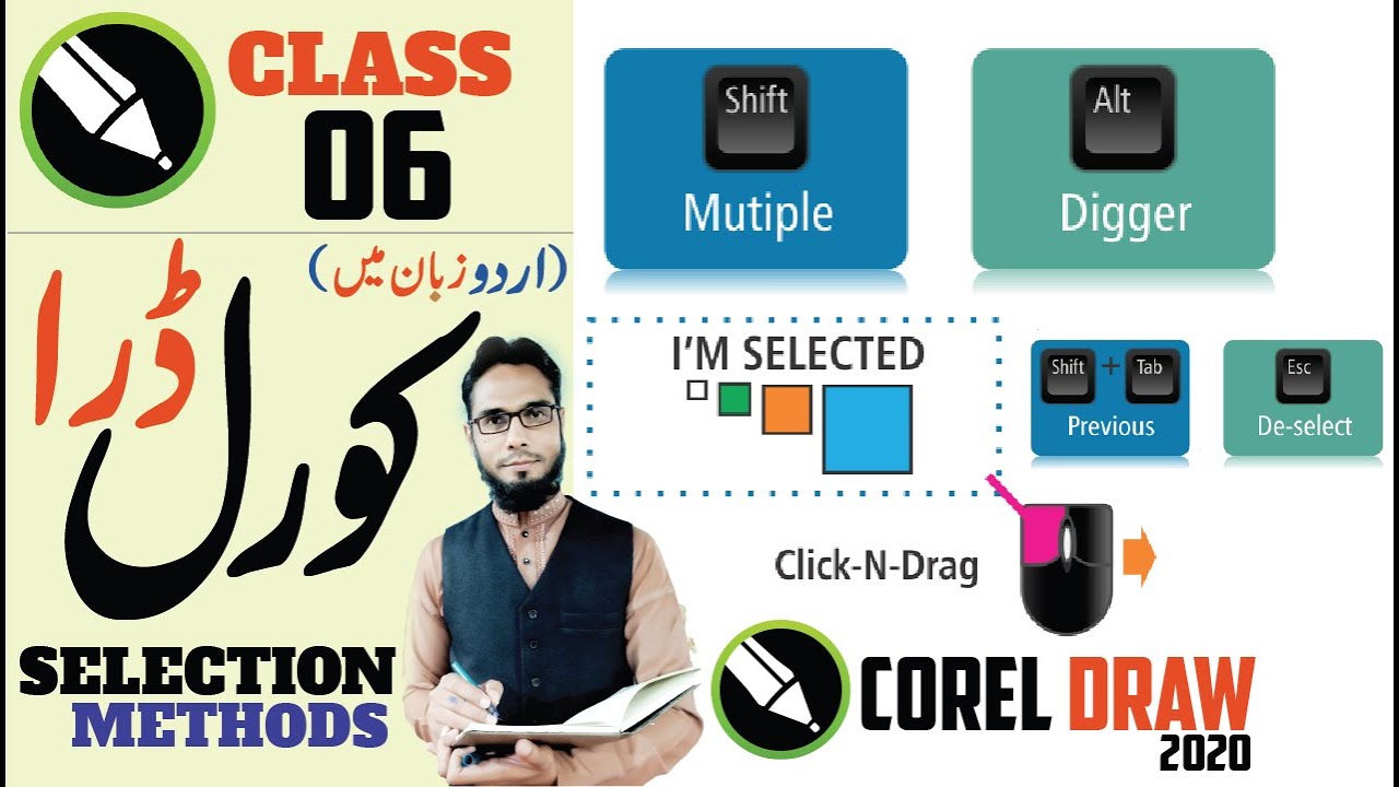 DIFFERENT METHODS OF SELECTING OBJECTS IN CORELDRAW