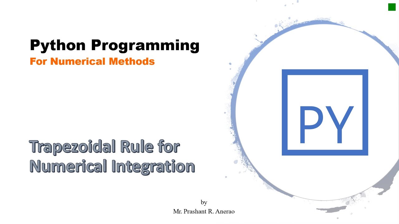 P01E04 Python programming  | Numerical Methods | Numerical Integration | Trapezoidal Rule