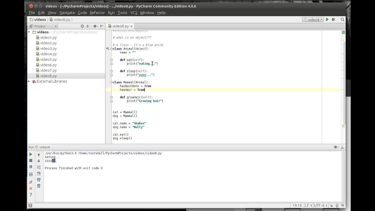 Python 8 - Classes and Objects