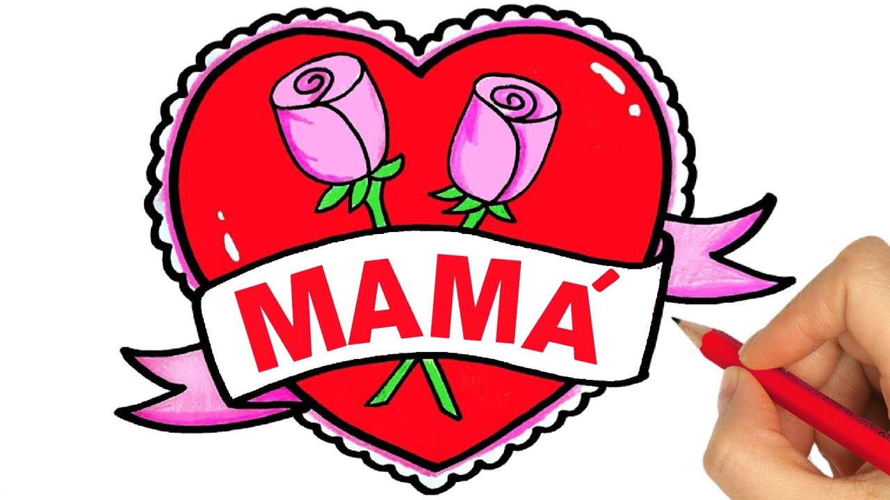 Cómo HACER una TARJETA para el DIA DE LA MADRE, TARJETA PARA EL DIA DE LA MADRE DE CORAZON