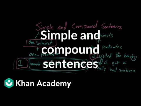 Simple and compound sentences | Syntax | Khan Academy