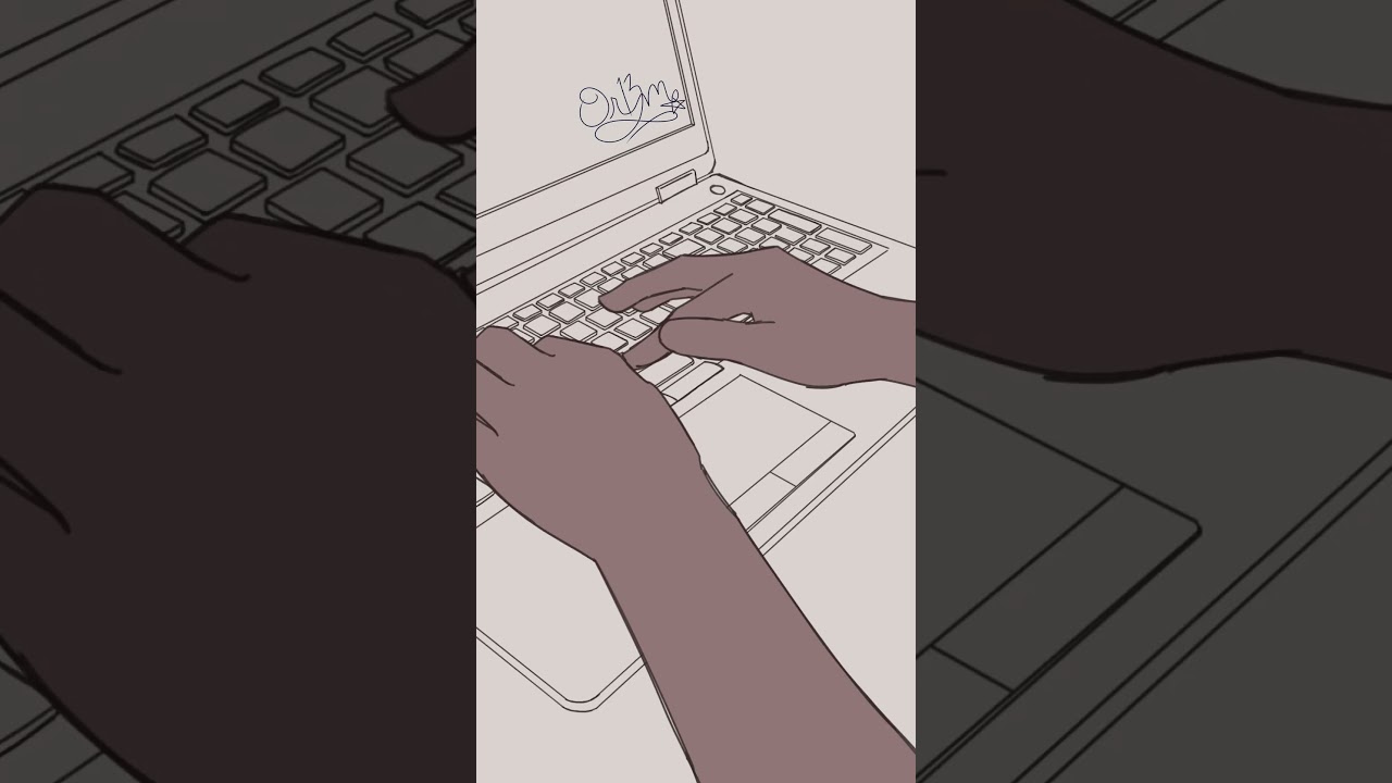 animation study and reference: keyboard typing #animationreference #animationpractice #rotoscoping