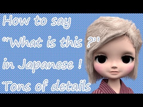 How to say "What is it ? " in Japanese for Japanese beginners with tons of details