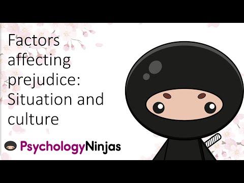 Factors affecting prejudice - situation and culture