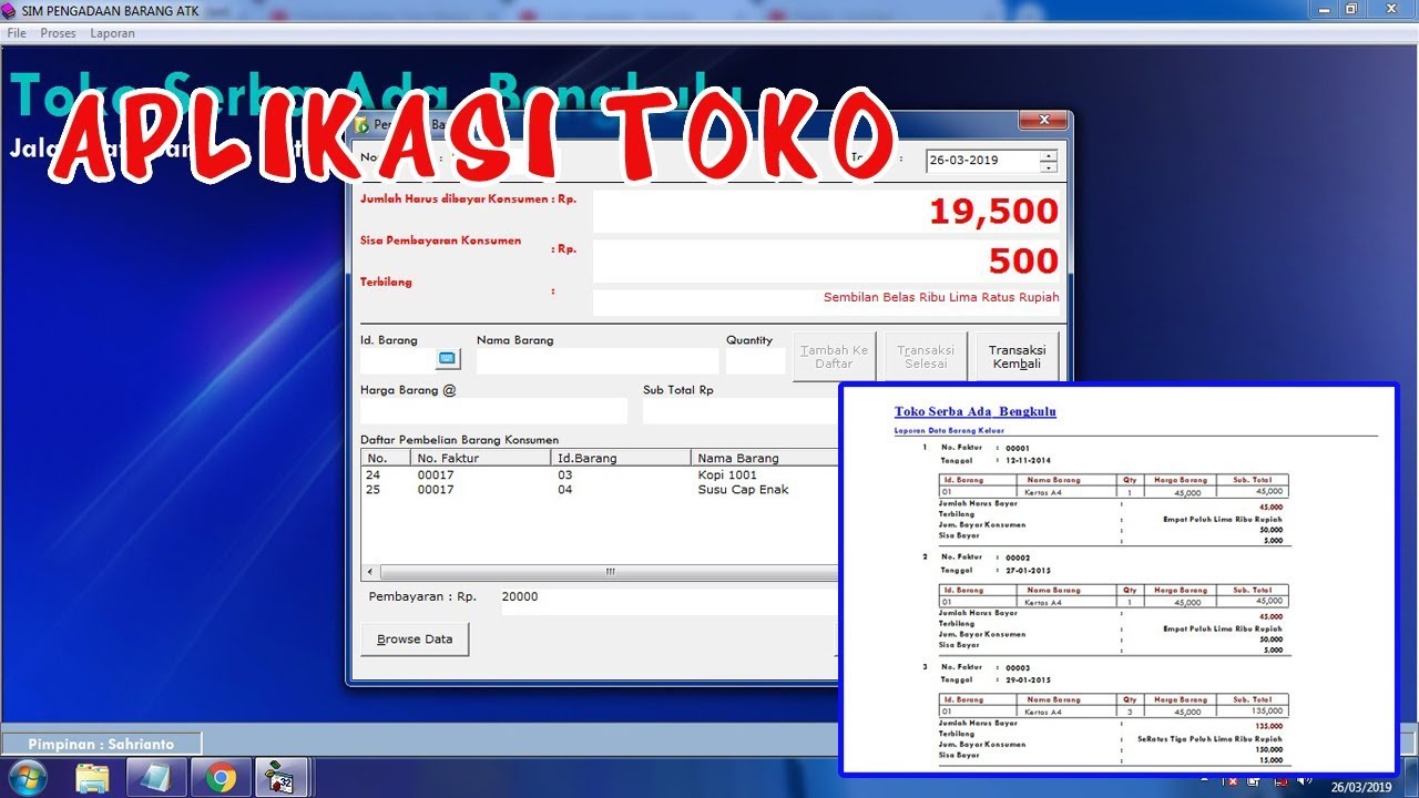 Aplikasi Toko Manisan Siap Pakai | source code vb6