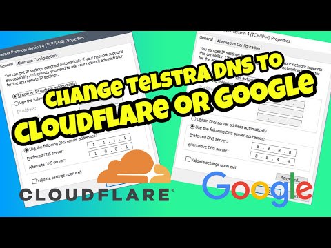 Change Telstra DNS to Point to Cloudflare or Google