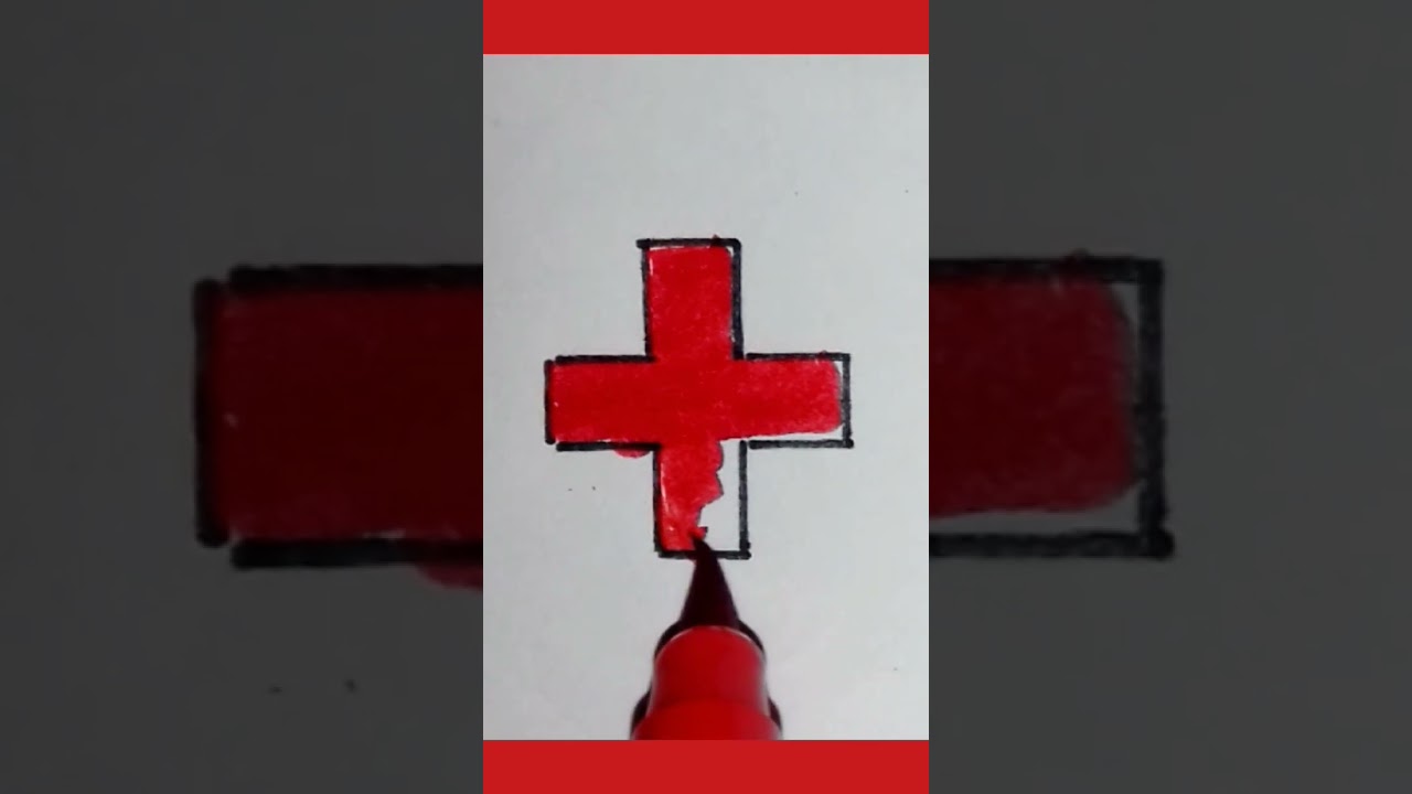 Colouring Plus Sign #shorts #youtubeshorts #drawing