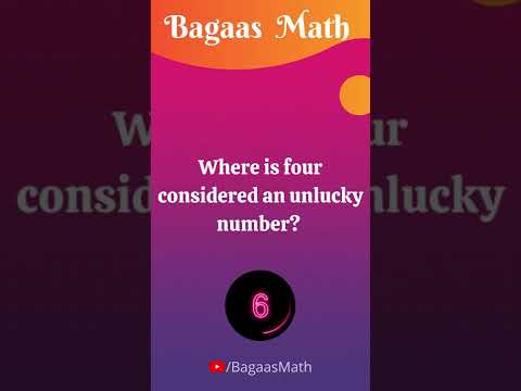 Where is four considered an unlucky number? Math Quiz #shorts