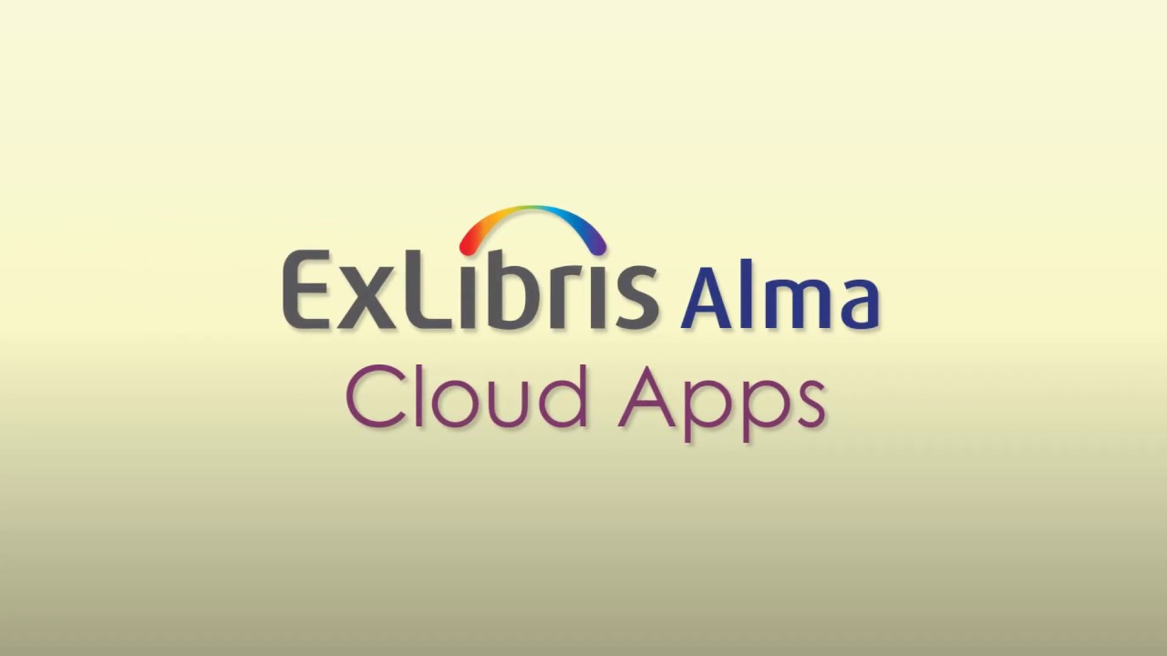 Cloud Apps in Alma