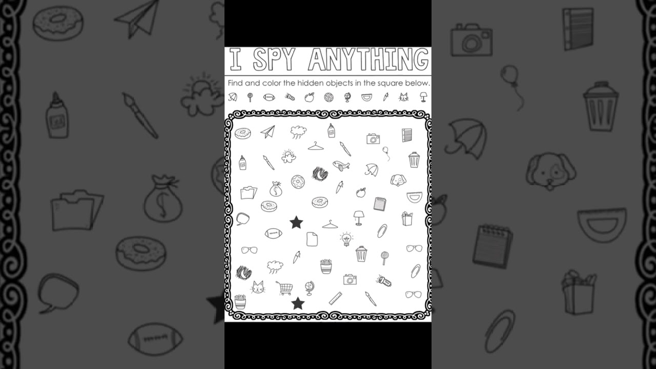 I Spy Printables FREE