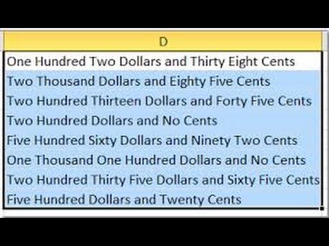 Convert Number into Words in Excel In Dollar & Indian currency