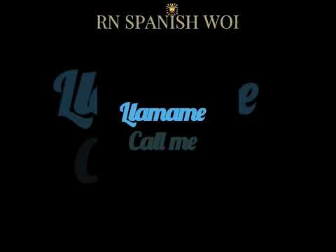 How to say call me in Spanish #shorts #español #spanish #spanishvocabulary