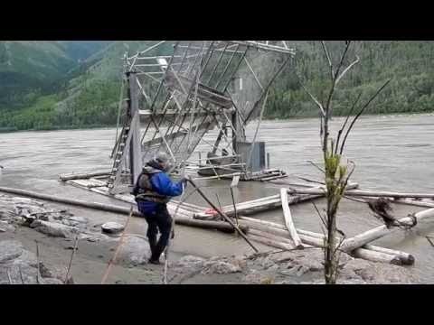 Yukon River Fish Wheel Set out in Current - Stan Zuray