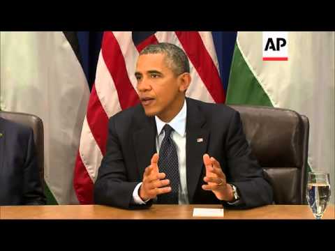 Palestinian President Abbas meets US president; Obama comments on peace talks