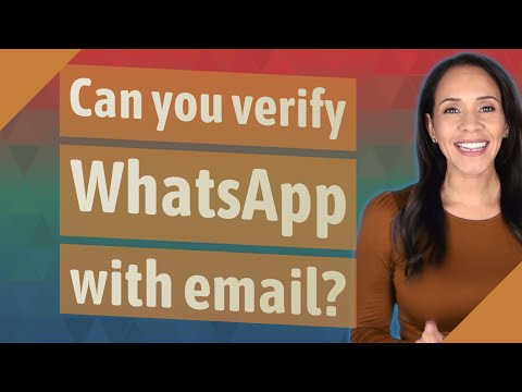 Can you verify WhatsApp with email?