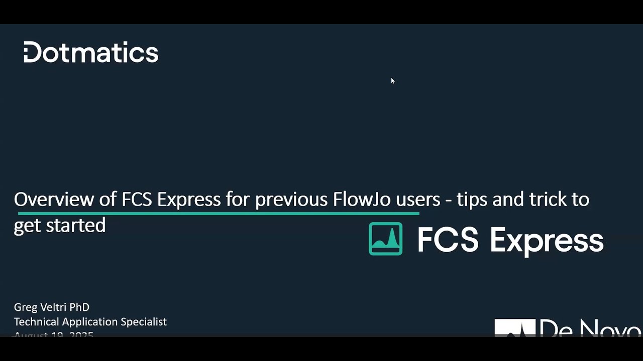 Overview of FCS Express™ for previous FlowJo™ users - Tips and Trick to get started