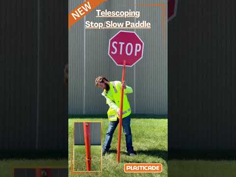 Elite PVC Flagger Pole & Paddle | Plasticade