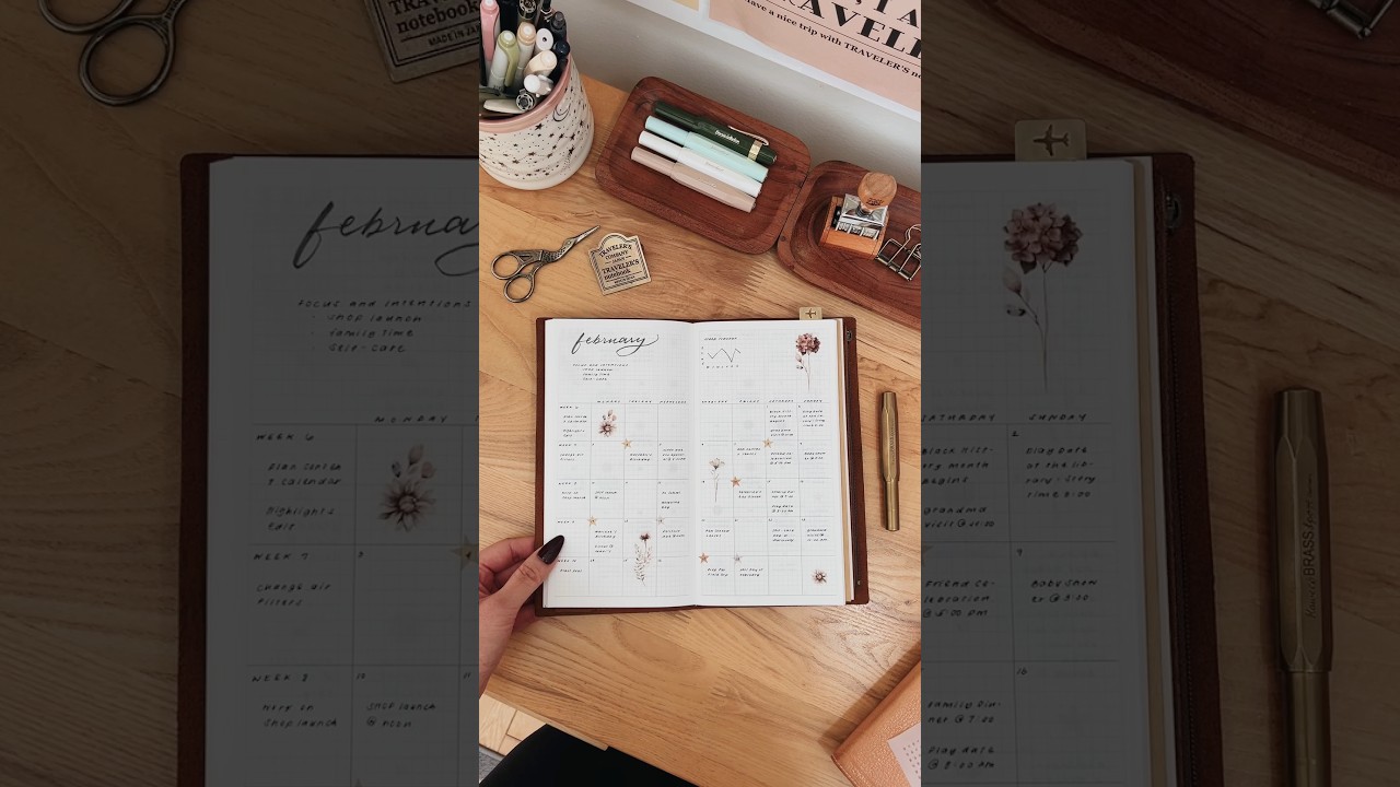 bullet journal monthly log inspiration #planner #travelersnotebook