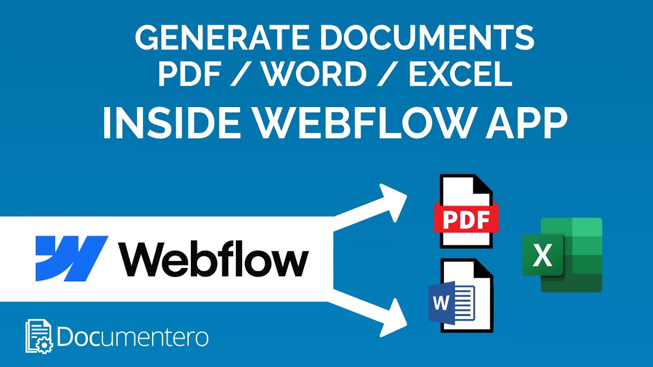 Webflow - Create Word, Excel or PDF Documents