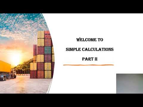 Simple Calculations Part II