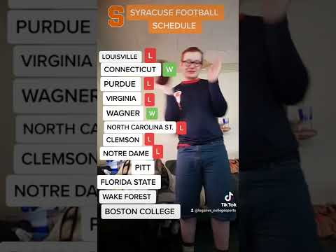 SYRACUSE FOOTBALL SCHEDULE