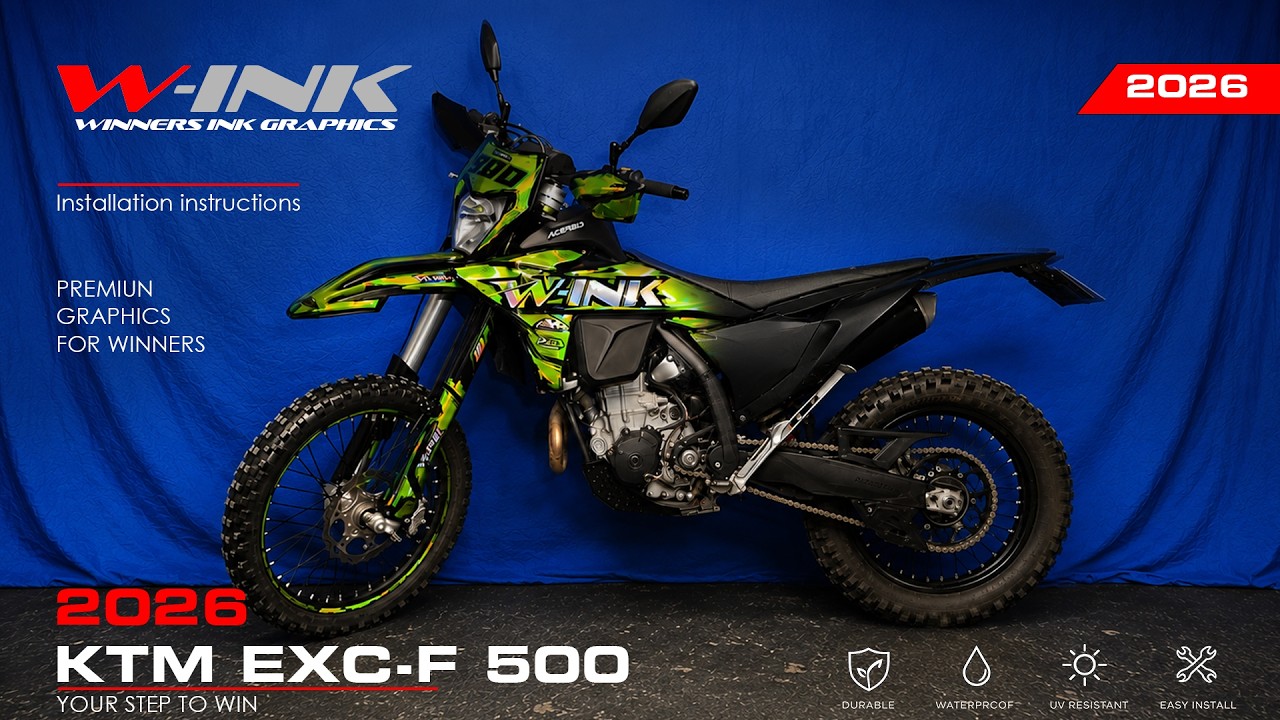 KTM EXC-F 500 2026 Premium Graphics Kit | Easy Installation & Durable Finish